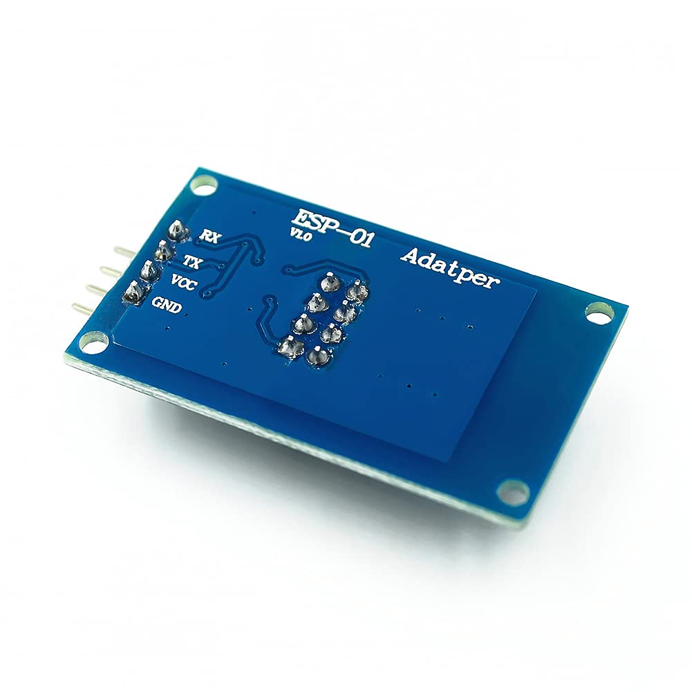 Geekstory ESP8266 ESP-01 Serial WiFi Wireless Adapter Module DC3.3V 5V ESP01 Breakout PCB Adapters Compatible for Arduino(Pack of 5pcs)