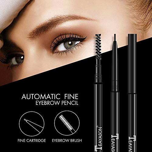 1.5mm ultra-fine eyebrow pencil automatic rotation eyebrow pencil,durable, sweat-proof and not easy to take off make-up, five colors available(01#Black)