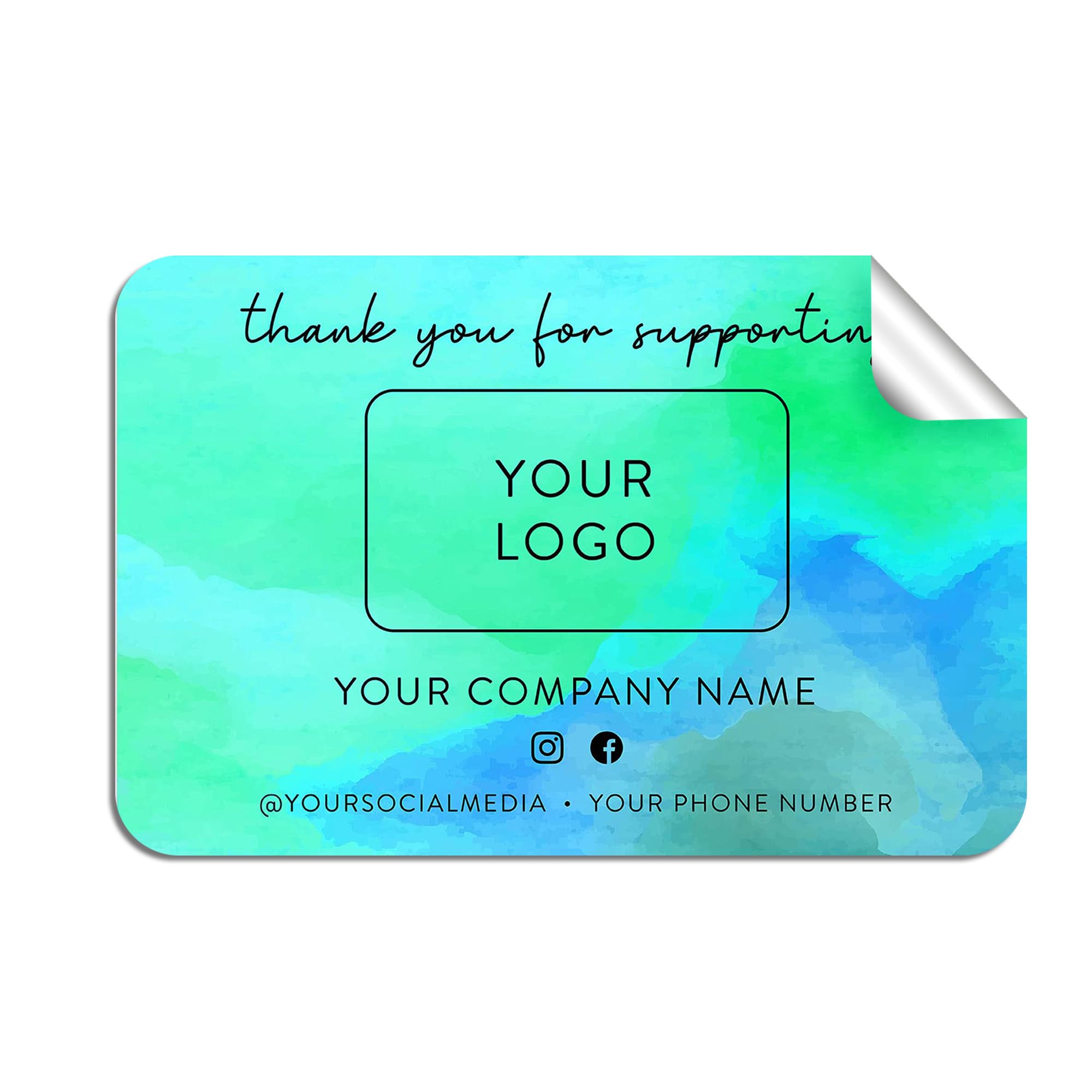 100 Rectangle Square Custom Vinyl Stickers - Label Stickers for Small Business Logo - Personalized Logo Labels for Handmade, Packaging, Bottle, Jars, Candle, Brand Stickers (Apple Green, 3x2)