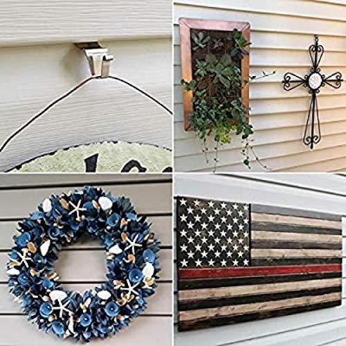 20 Sets of Non-Perforated Vinyl Side Stainless Steel S-Shaped siding Hooks, Concealed Wall Joints, Suitable for Outdoor Decoration