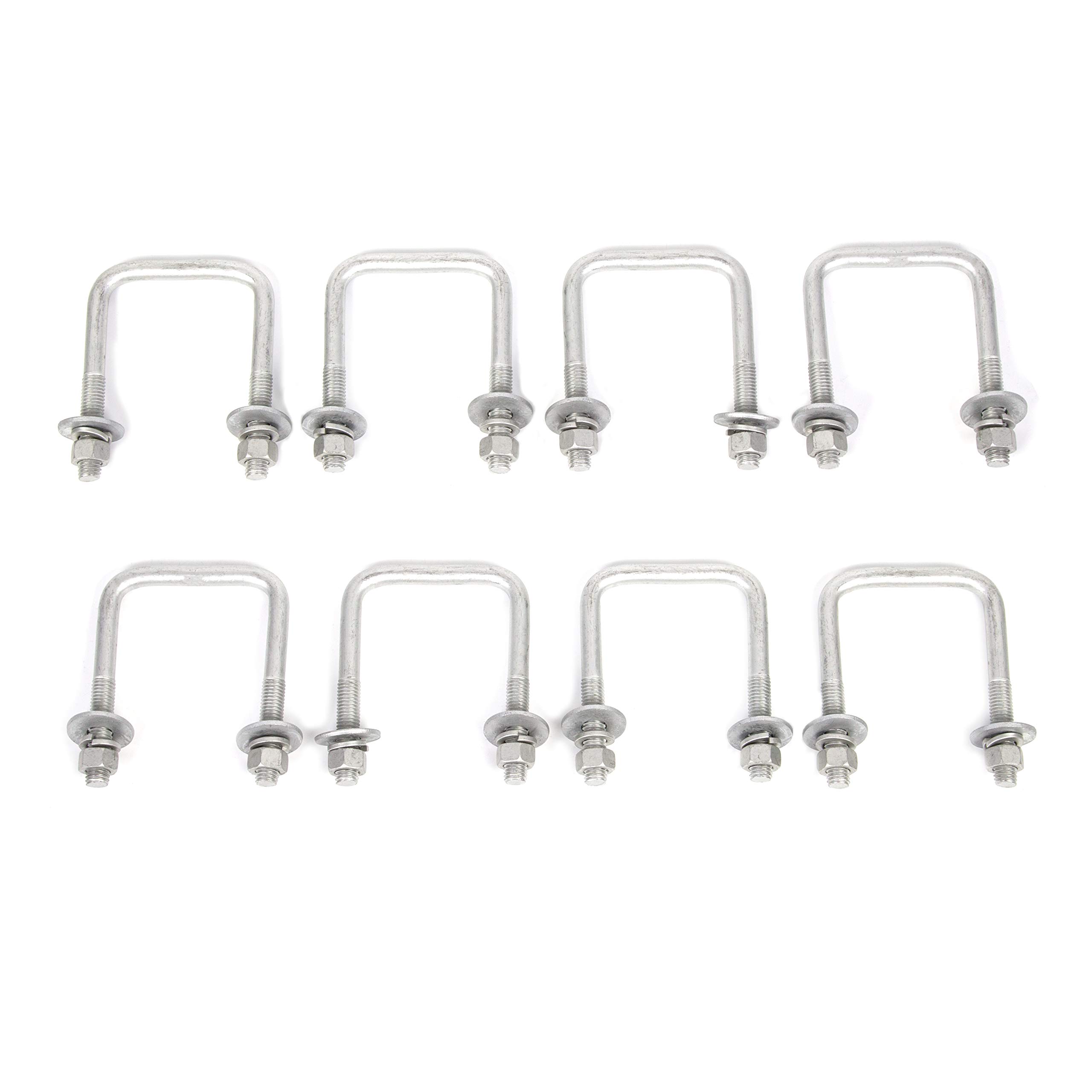 1/2" Diameter 13" Thread Square U-Bolt for Boat Trailer 8 Pieces 1/2" D x 3 1/16" W x 4 5/16" L