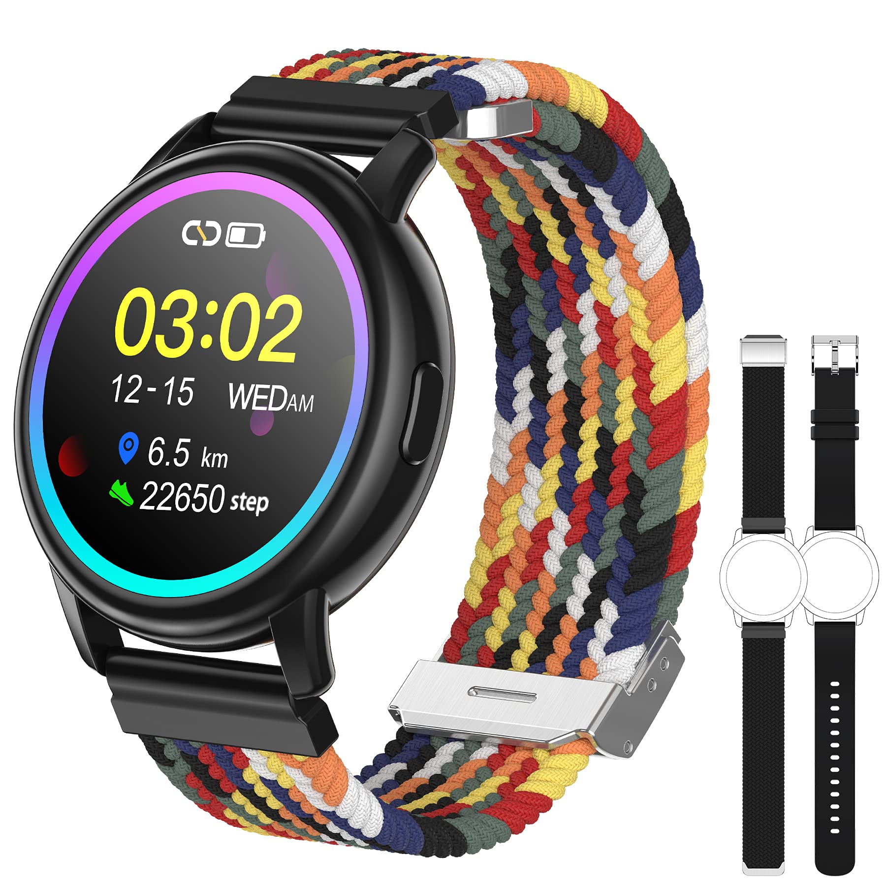 Eastcoo Smart Watch for Android/iOS Phones, 1.3'' HD Touch Screen Fitness Tracker Watches, Waterproof Smart Watch for Women with Text and Call Alerts, Heart Rate, Sleep Monitor Smartwatch for iPhone