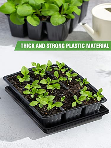 ANPHSIN Plant Growing Trays- 10 Pack 10.6β Γ 10.6β No Drain Holes Microgreens Growing Trays, Thickened Garden Plant Seed Starter, Indoor Greenhouse Seedling Propagation Trays for Wheatgrass