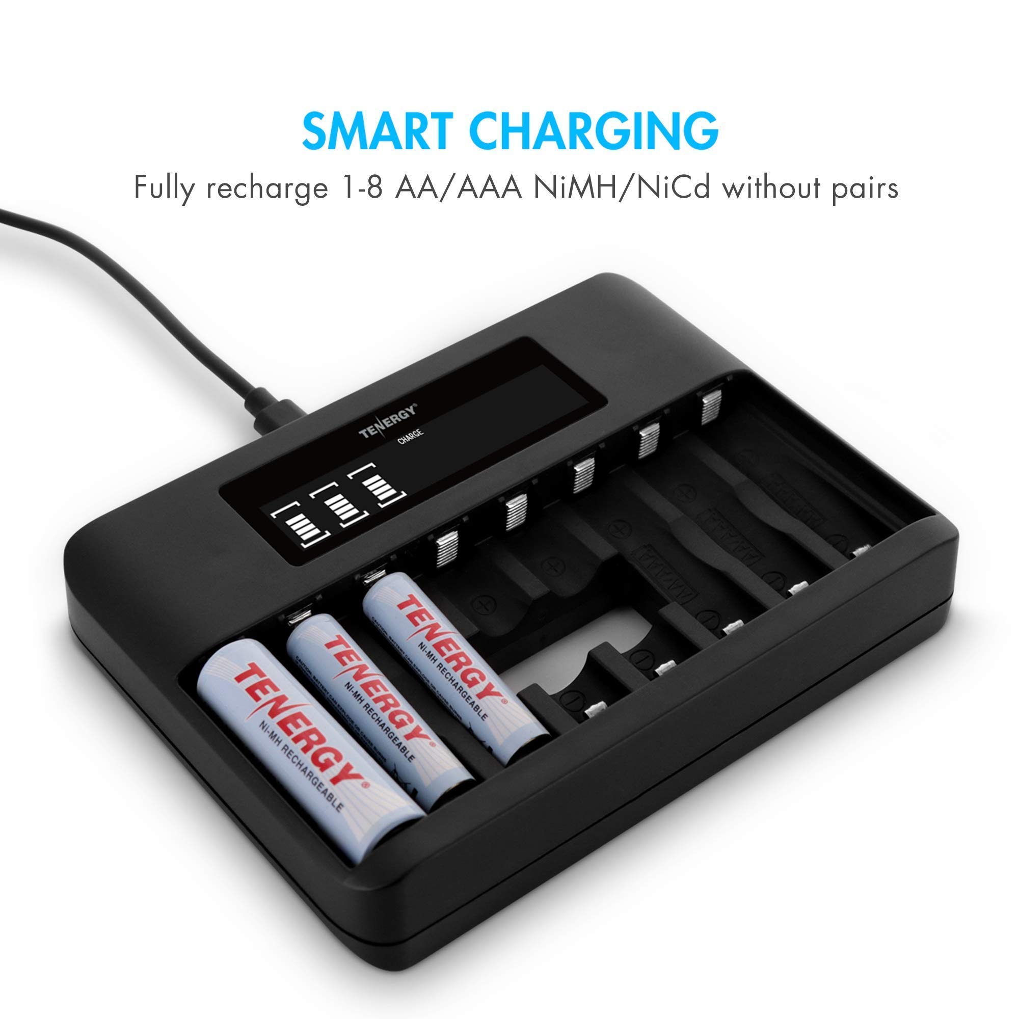 Tenergy 24 Pack 1.2V AA and AA and AAA NiMH Batteries, 12xAA and 12xAAA Batteries Ideal for Everyday Household Electronics