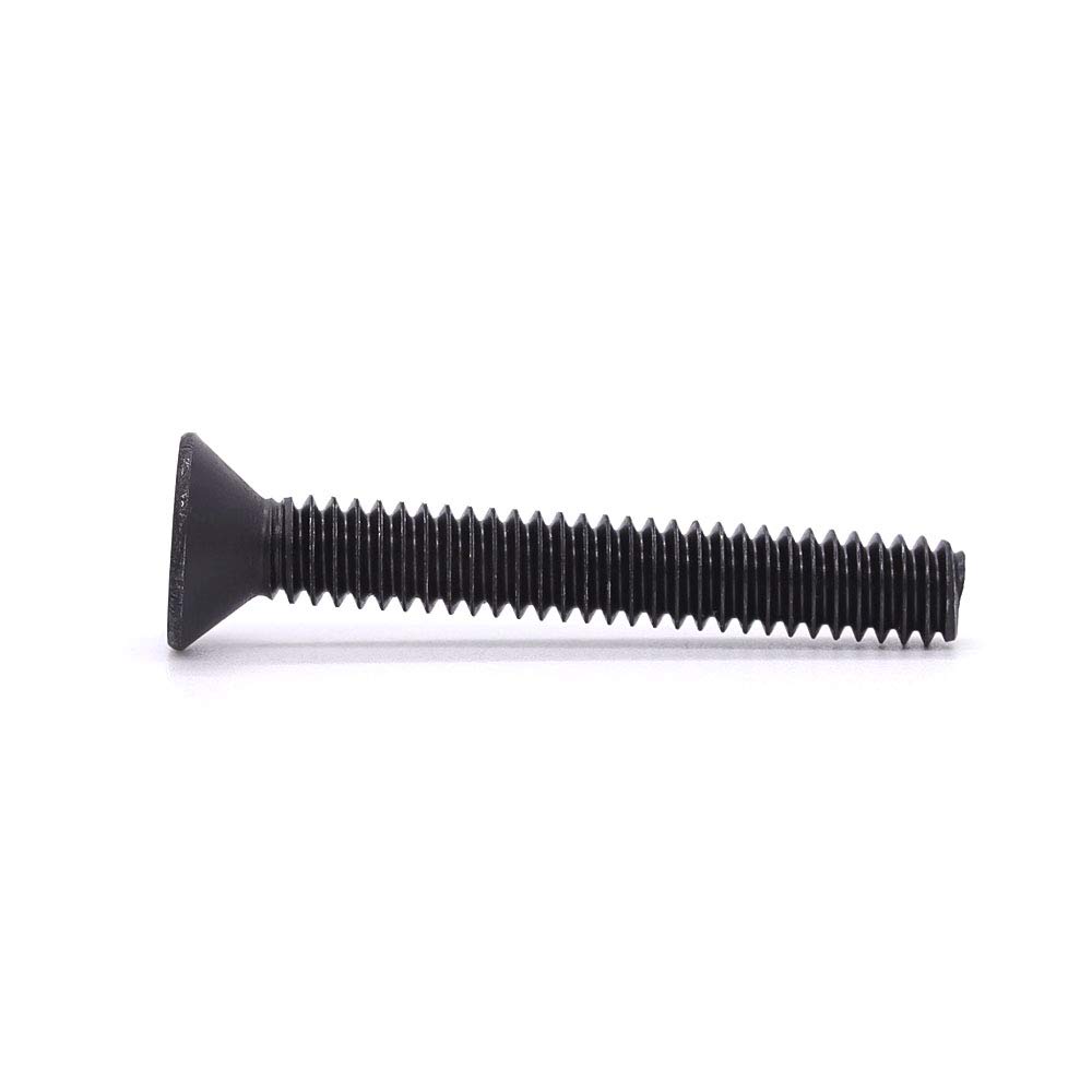 1/4-20 x 1-1/4" (26 pcs) Flat Countersunk Head Socket Head Cap Screws, 10.9 Grade Alloy Steel, Black Oxide Finish, Allen Hex Socket Drive, Full Thread, Coarse Thread UNC