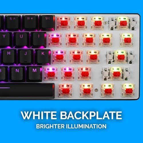 Whirlwind FX Atom 60% Gaming Keyboard: Interactive and Customizable Lighting β Immersive, Reactive RGB Experience (Brown Tactile)