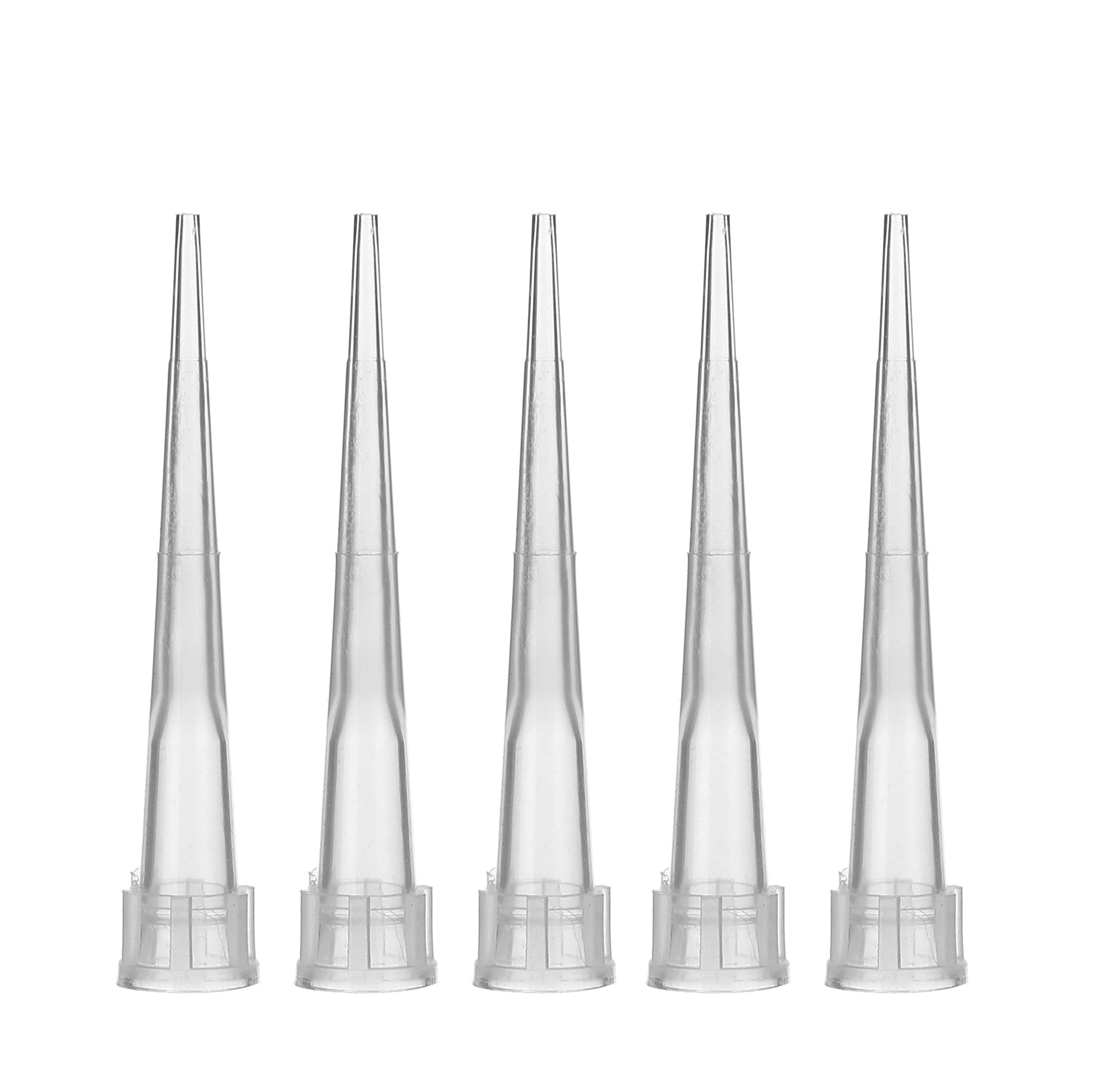 Eowpower 1000 Pieces Clear White 10 ul Laboratory Lab Plastic Liquid Pipette Pipettor Tips
