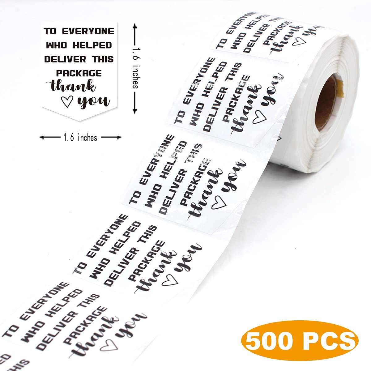 1.5 Inch to Everyone Who Helped Deliver This Package Thank You Sticker,Mail Carrier Sticker,Happy Mail for The Postman,Thank You Sticker,Packaging Sticker,Mail Envelopes Packaging Stickers, 500 PCS