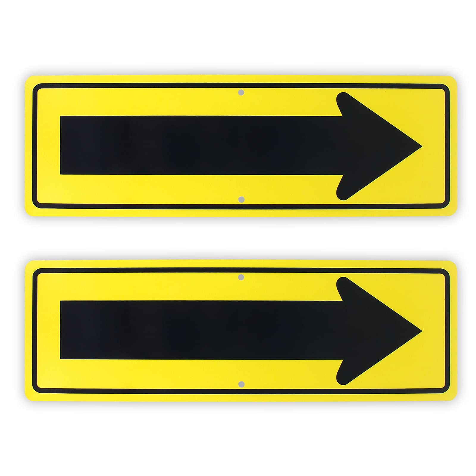 2-Pack Large Arrow Symbol Sign,for Indoor or Outdoor Useďź18"x 6" .04" Aluminum Reflective Sign Rust Free Aluminum-UV Protected and Weatherproof