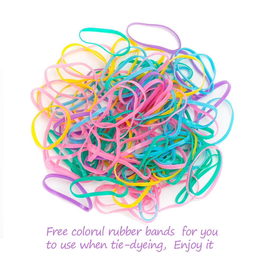 10 Pack White Cotton Scrunchies for Tie Dye Hair Elastic Hair Ties Pony Tail Holder for Party