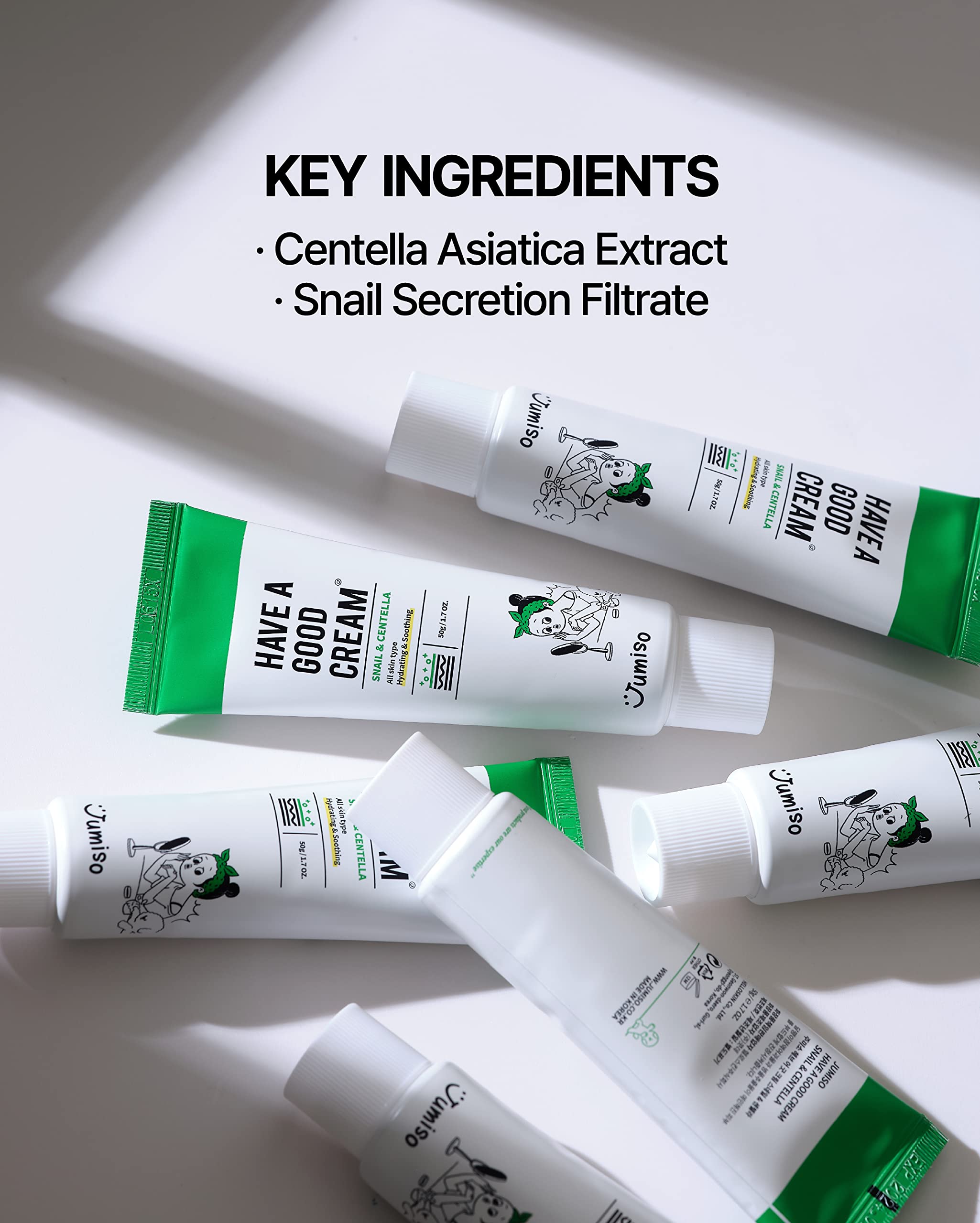 [JUMISO] Have A Good Cream Snail & Centella 1.69 oz / 50g | Soothing & Calming Moisturizer Face Cream for Dry, Sensitive Skin | Centella & Snail Secretion Extract