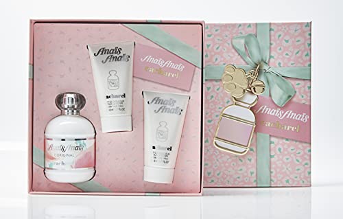 Cacharel Anais Anais Gift Set for Women, Eau de Toilette Spray Perfume 3.4 Fl. Oz., 2 Pack Body Lotion 1.7 Fl. Oz.