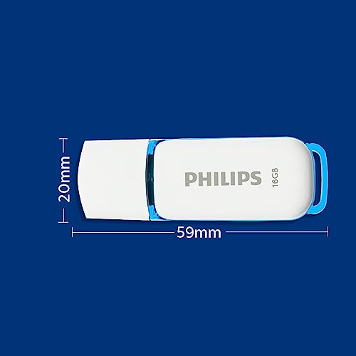 PHILIPS 16GB Flash Drive, Snow Edition USB 2.0 - White/Blue - 3-Pack