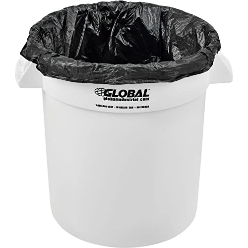 10 Gallon Plastic Trash Container, Garbage Can - White