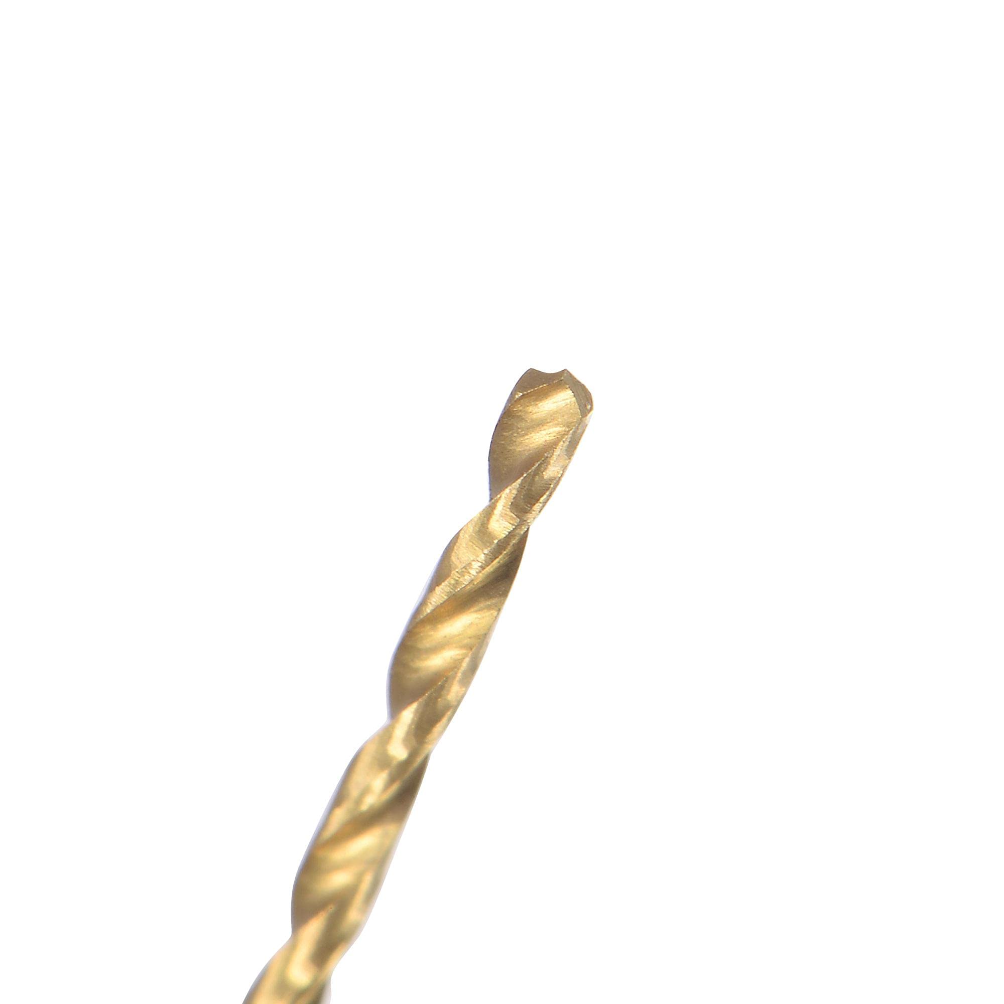 uxcell High Speed Steel Straight Shank Twist Drill Bit Fully Ground Titanium Coated 1mm Drill Diameter 34mm Total Length 12mm Drill Bit Length 12 Pcs