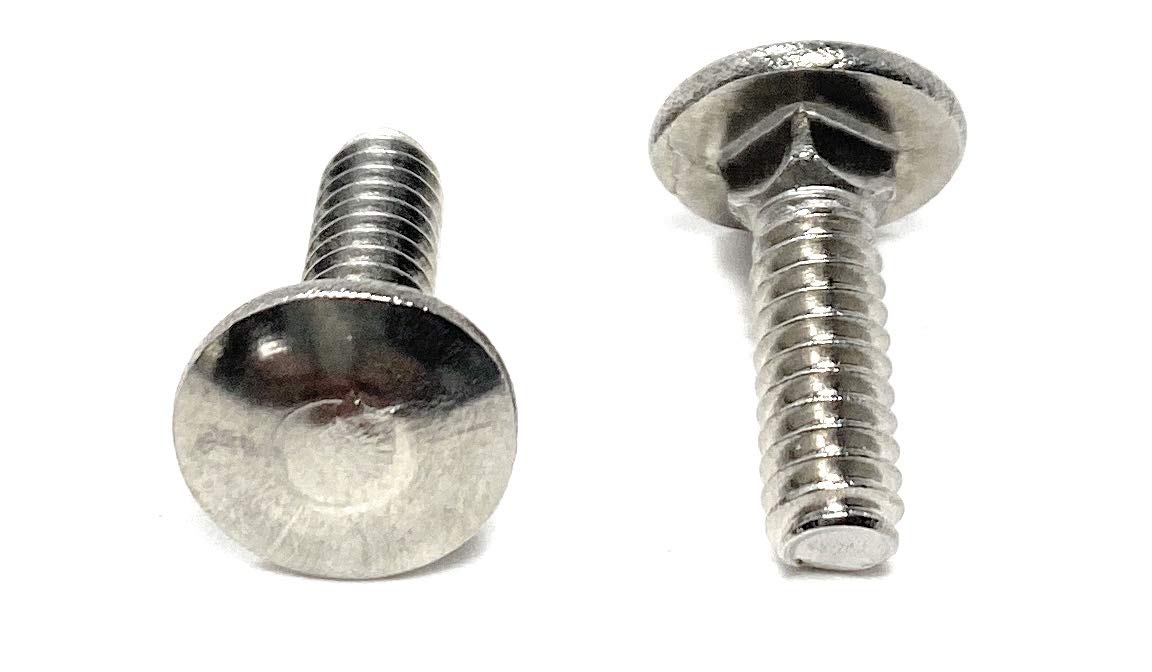 10-24x5/8 Carriage Bolts Stainless Steel 18-8 (25 Pieces)