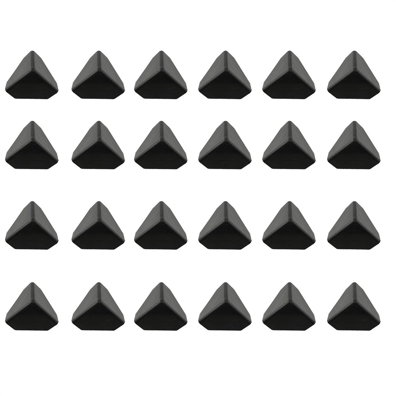 CSNSD Corner Protector 24PCS 1.96 x 1.96 x 1.96 Inch Black PP Plastic Corner Guards Corner Covers for Cornhole Boards Game Boards Box Corner Cushions