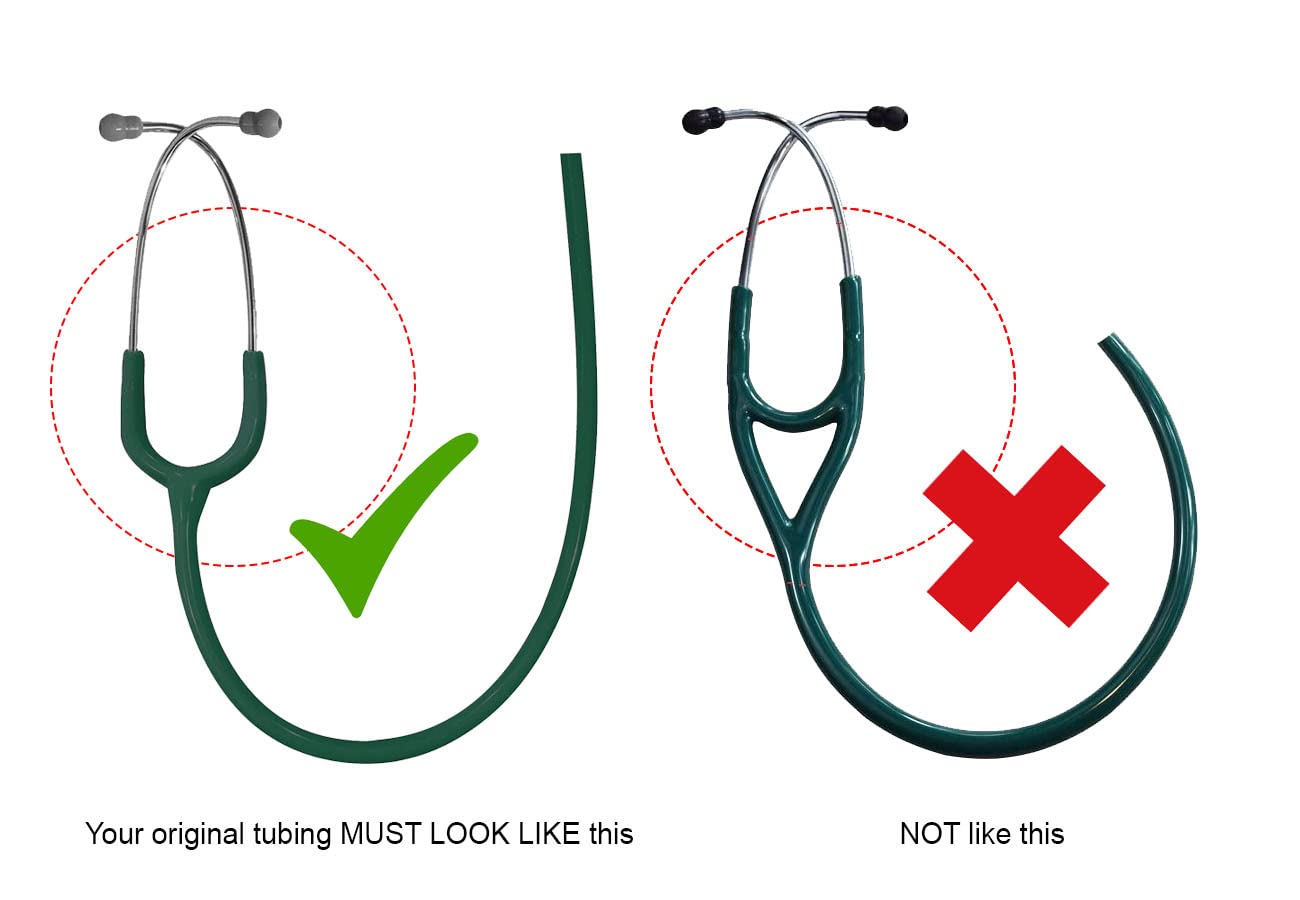 (Stethoscope Binaural) Replacement Tube by Reliance Medical fits Littmann® Classic II PEDIATRIC, Classic II SE, Select, Master Classic II, and Infant Stethoscope - DARK GREEN TUBING