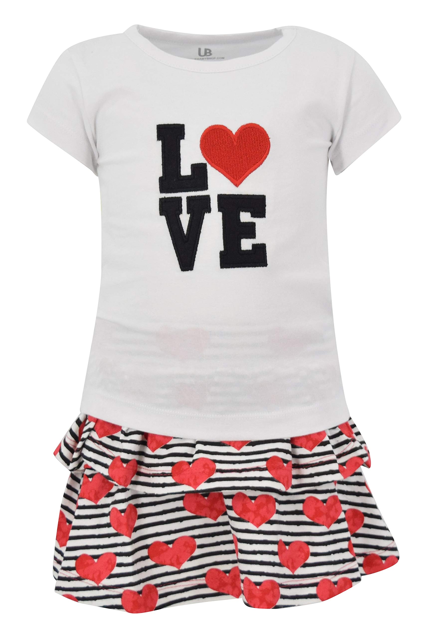 Unique Baby Girls LOVE Embroidery Valentine's Day Outfit (10)