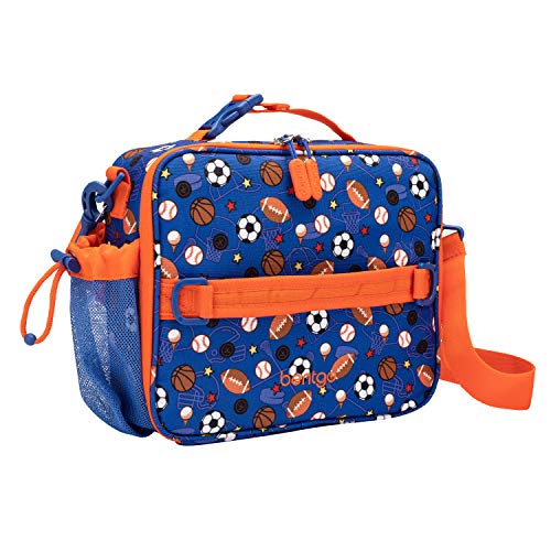 Bentgo Prints Insulated Lunch Bag Set With Kids Bento-Style Lunch Box (Sports)