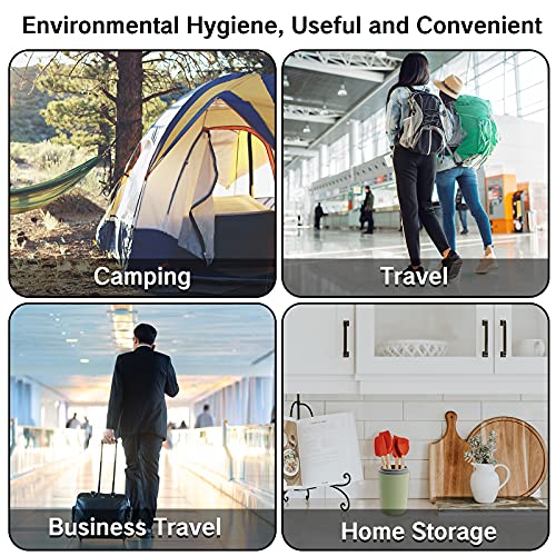 Suruid Toothbrush Case Multifunctional Toothbrush Storage Box Portable Travel Wash Cup Toothbrush Cup Wall Mounted Toothbrush Holder for Bathroom, Useful for Travel, Camping, Business, School - Green