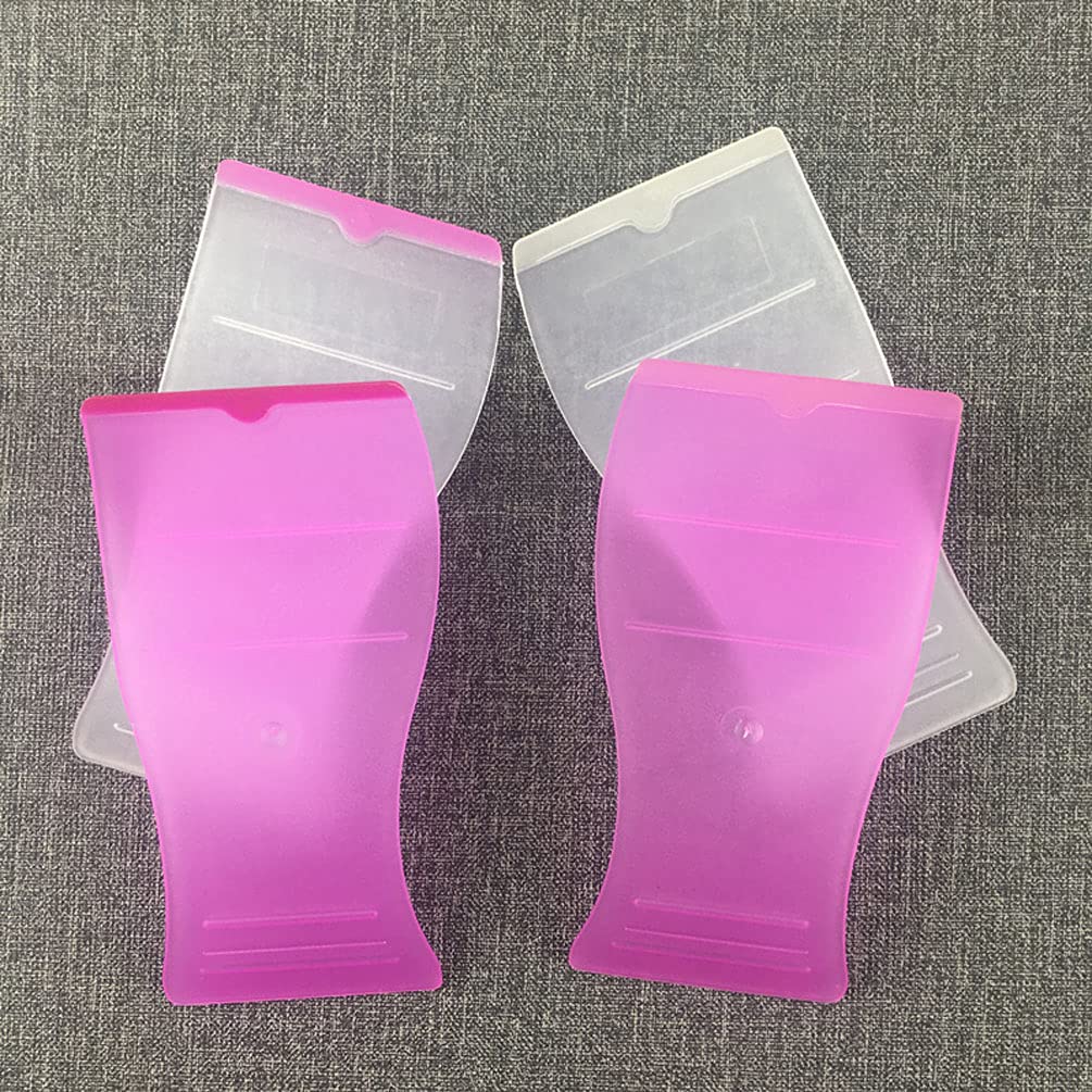 12 Pcs Hair Wax Cleansing Spatulas Plastic S-Shaped Makeup Cosmetic Mask Scraper Waxing Applicator Beauty Tools, Random Color