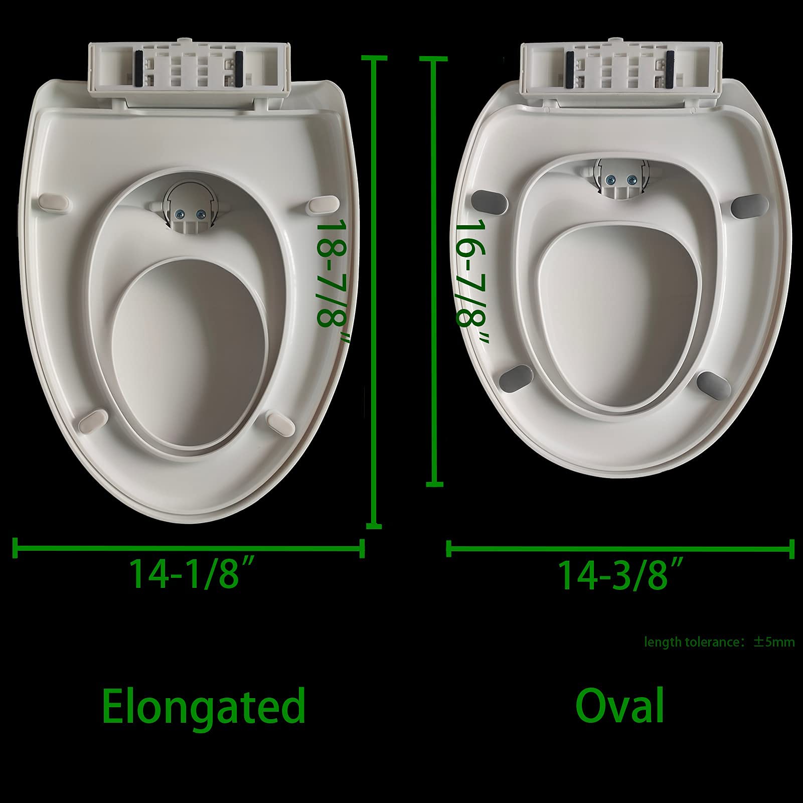Toilet Seat with Built-In Potty Training Seat, Soft Close,Never Loosen, Removable Easy to Instal &Clean,Durable Plastic ,Fits both Adult and Child, Oval, White