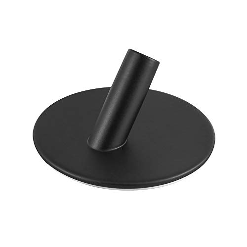 4 Pack Adhesive Hooks Metal Heavy Duty Wall Mounted 3M Sticky Hook for Hanging Coat, Scarf, Bag, Towel, Keys for Home, Bedroom, Entryway NO Damage Wall Hangers Round Matte Black