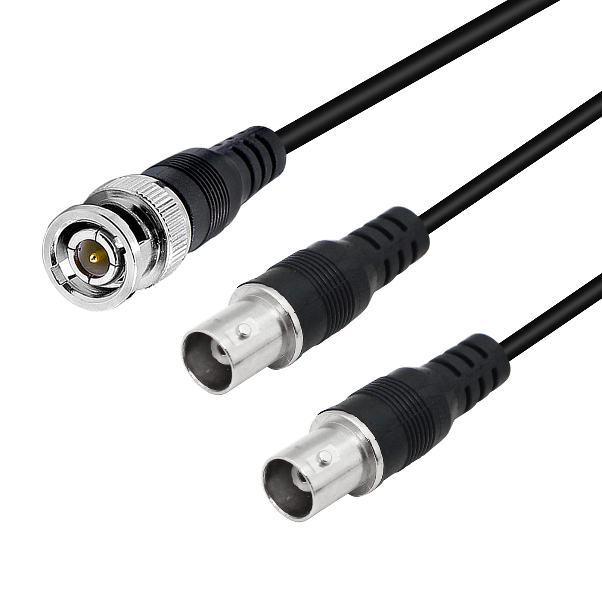 PNGKNYOCN BNC Coaxial Y Splitter Cable BNC Male to Dual BNC Female Connector Adapter Cable for Cameras and Video Equipment(0.4m)