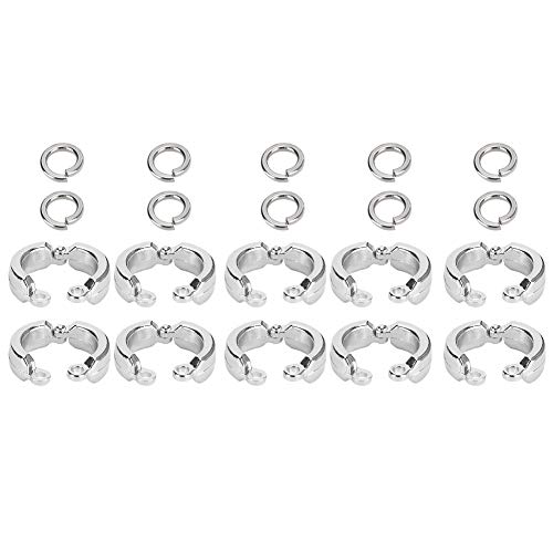 GLOGLOW Bird Foot Rings, 10Pcs Metal Bird Parrots Leg Ring Outdoor Fly Training Activity Opening Clip Accessories for Small Medium Large Birds Training