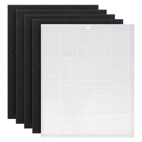 C545 H13 True HEPA Replacement Filter S Compatible with Winix C545 Air Purifier, Replaces Winix S Filter 1712-0096-00, 1 True HEPA Filter + 4 Activated Carbon Filters