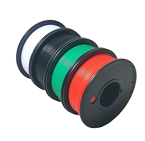 Maths PLA+ 3D Printer Filament 1.75mm (±0.02 mm), 250g/Spool×4, Independent vacuum package. 4 Colors Pack for 3D Printer & 3D Pen---Orange, Green,Black, White.