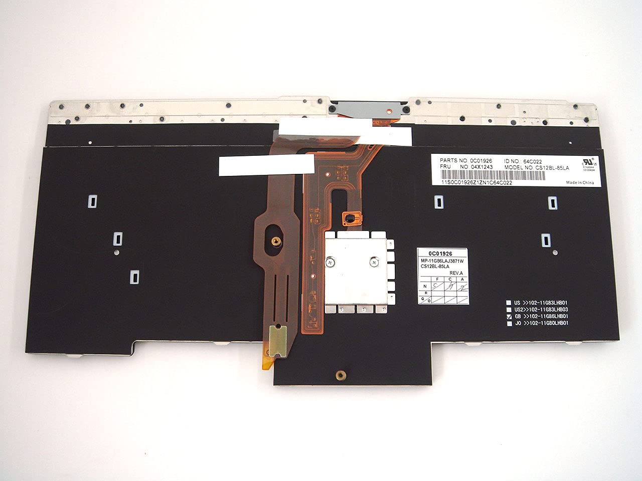 Bayjebu Parts for Lenovo ThinkPad T430 T430i T430s Keyboard Latin Spanish Backlit LAS 04X1243