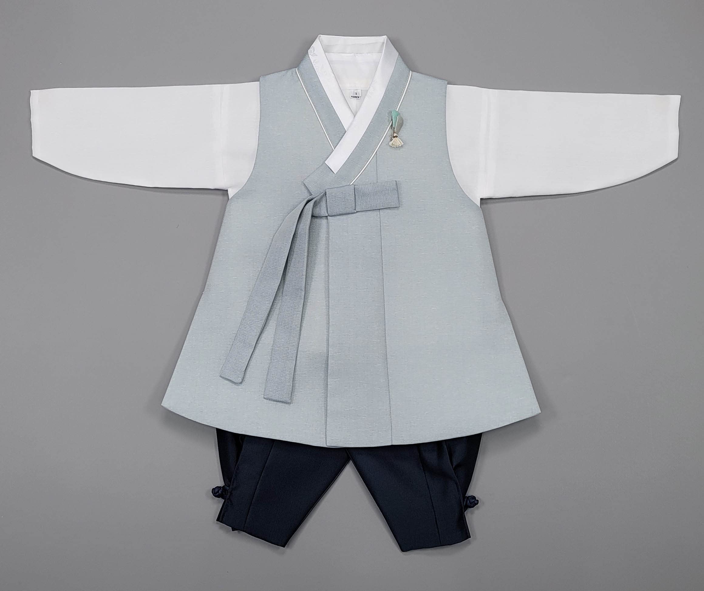Boy Baby Hanbok Set Korea Traditional Dol Party Celebrations Mint oob02 (1 Age Set)
