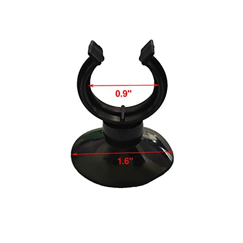 AQUANEAT 12 Pack Aquarium Suction Cup Clip Black, for Aquarium Heater, Tubing Hose, Plant, Decoration, Fish Tank (Small 3/4")