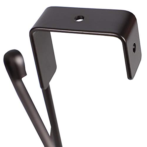 Home Basics Over The Door Double Hook (Bronze)