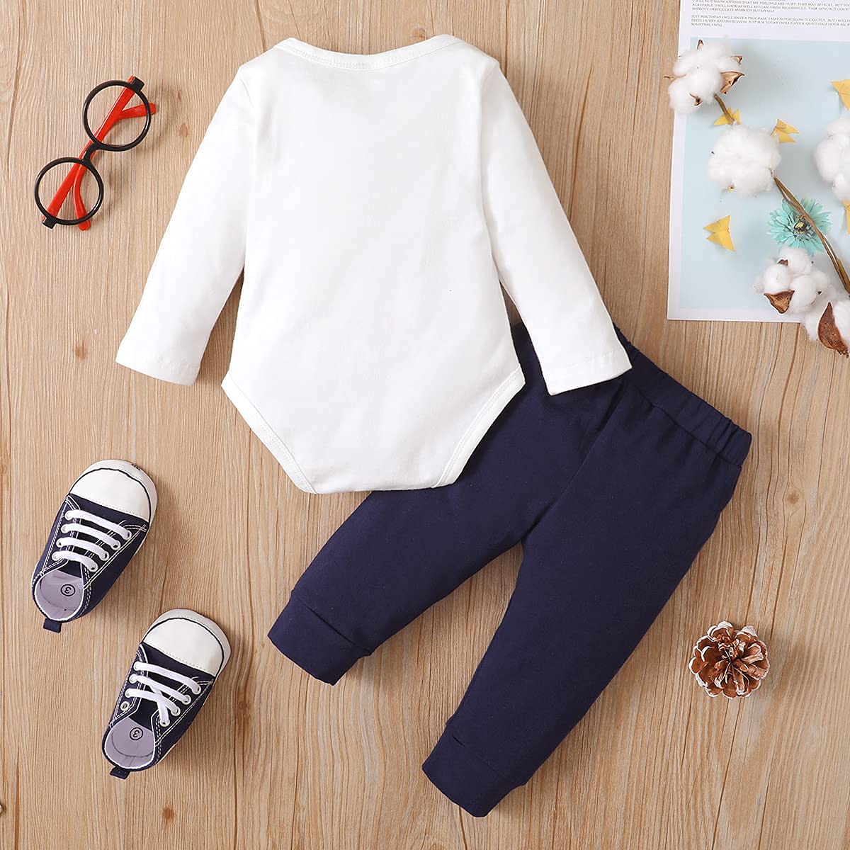 1st Birthday Outfit Boy Mr Onederful Birthday Outfit Baby Boy First Birthday Clothes (White,12-18 Months)