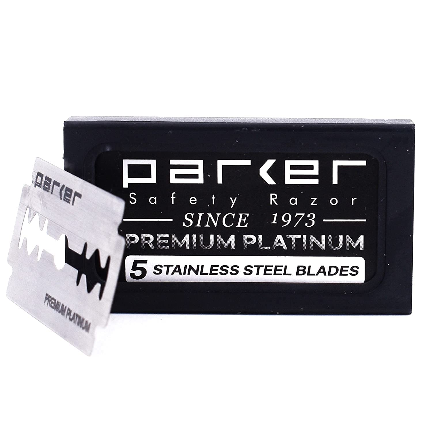 Parker 82R Shave Set, Includes Parker Pure Badger Shave Brush, Chrome Shave Stand, 82R Heavyweight Double Edge Butterfly Safety Razor and 5 Parker Premium Platinum Razor Blades