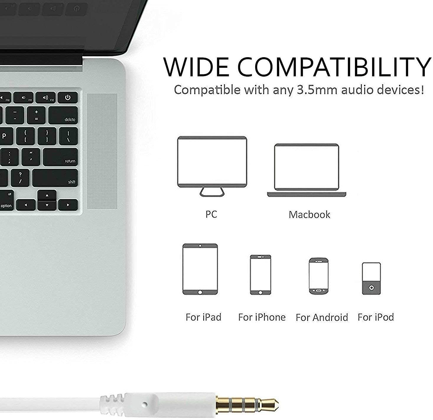 【2pack】 for iPhone Earphones with 3.5 mm Headphone Plug for Mic Call + Volume Control Earbuds in-Ear Headphone Headset Compatible with iPhone 6s / 6plus / 6 / 5s, Android, PC