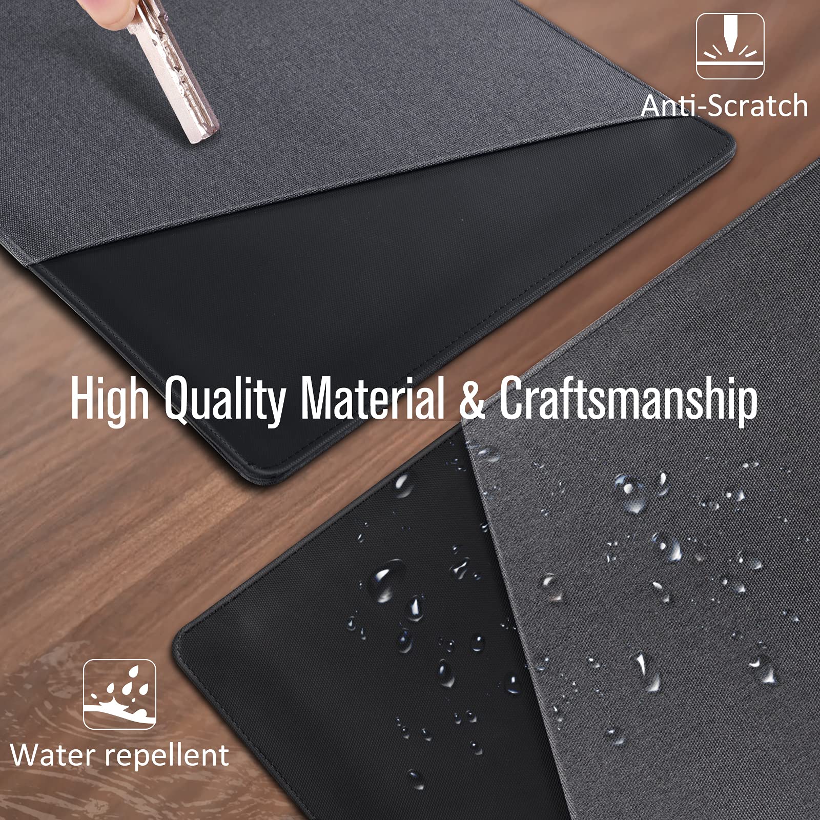 FINPAC 13 Inch Laptop Sleeve Case, Slim Handbag with Magnetic Closure for 12.9" iPad Pro 2018-2022, MacBook Air 13 2018-2022, MacBook Pro 13 2016-2022, Surface Laptop Go, Surface Pro 9/X/8/7/6, Black