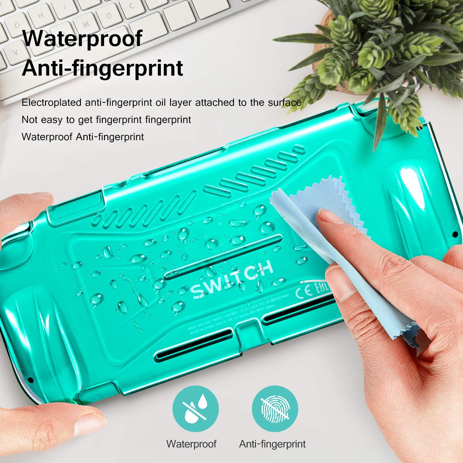 [2+1Pack]iVoler Tempered Glass Screen Protector for Nintendo Switch Lite(2Pack)with Case Carrying Protective TPU Case for Nintendo Switch Lite, Grip Cover with Shock-Absorption Anti-Scratch, HD Clear