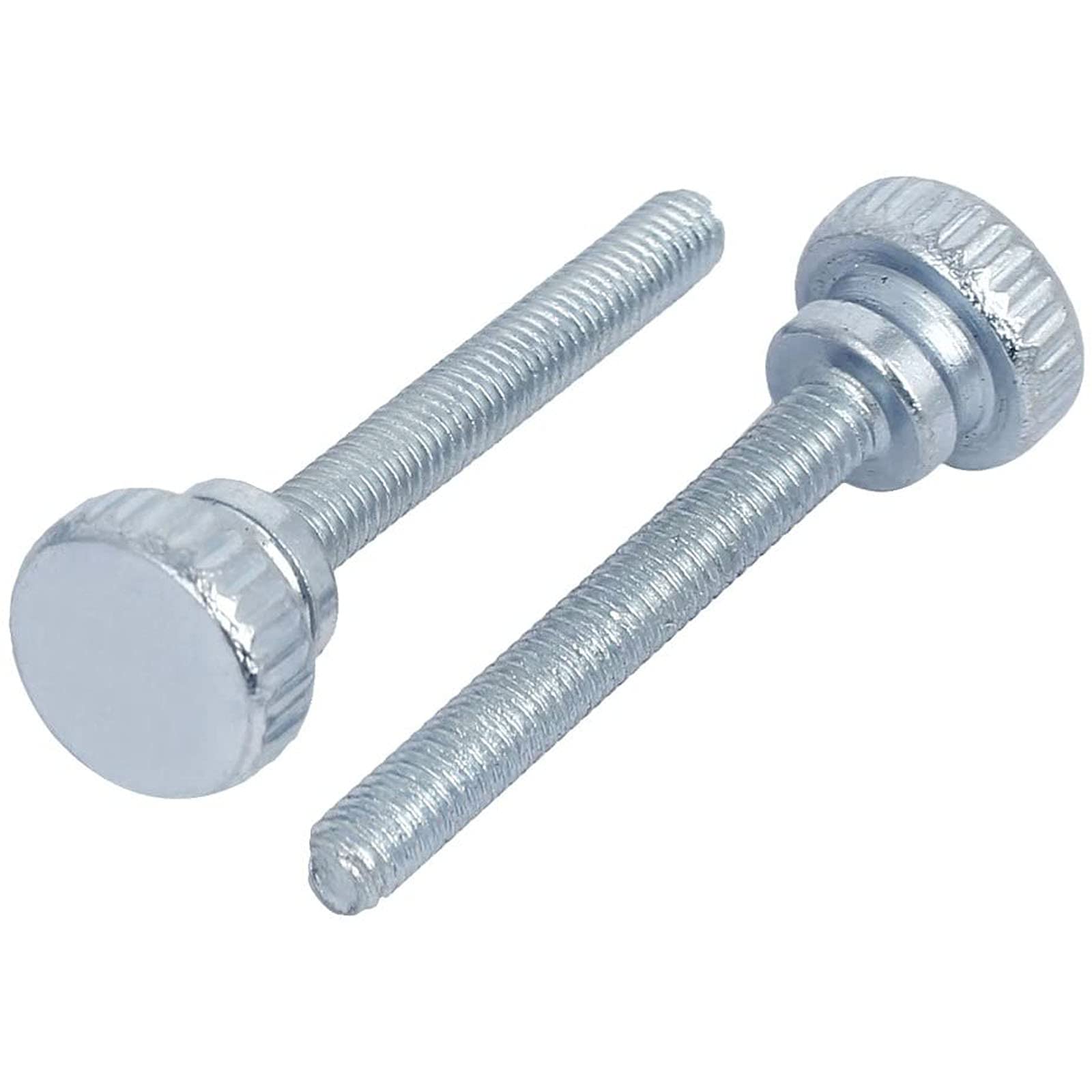 10 Pcs Galvanized Flat Knurled Head Fully Threaded Thumb Screws Bolts Fastener,Thumbscrew Threaded Knurled Grip Knobs Thumb Screw,Vesa Screws, Monitor Mount Screws for TV and Monitor Mount(M4x30mm)