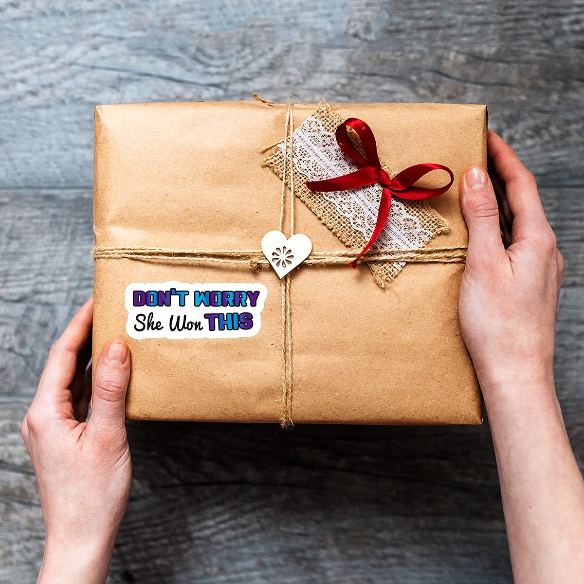 Littlefa 1.5” Don’t Worry She Won This with Rainbow Letter Design Stickers,Thank You Stickers,Small Business Stickers, Envelopes Stickers, Gift Bags Packaging 500 PCS