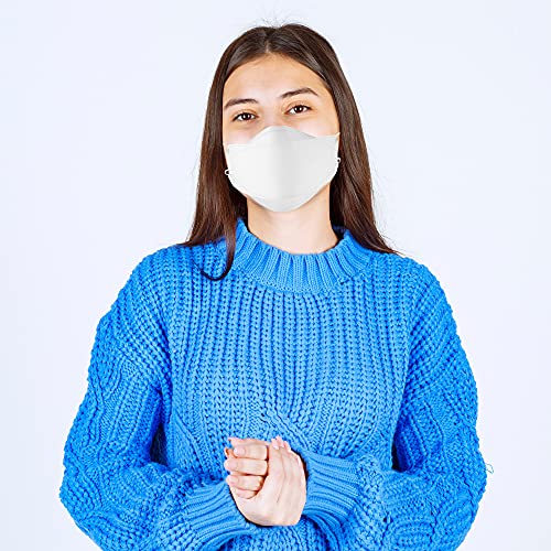 10 Individually Packaged CLEANTOP Adjustable Strap KF94 Certified Safety Face Mask made for Adult & Kids, Made in KOREA (White, Large (Adults))