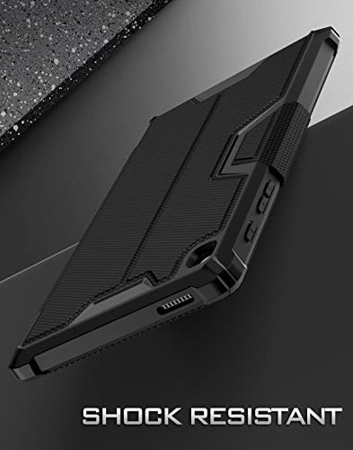 Poetic Explorer Heavy Duty Folio Case Designed for Samsung Galaxy Tab A7 Lite 8.7 Inch (SM-T220/T225/T227),Two Layers Tough Drop Protection Stand Protective Case Cover, Black