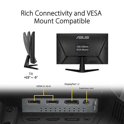 ASUS TUF Gaming 23.8” 1080P Monitor (VG247Q1A) - Full HD, 165Hz (Supports 144Hz)( ) (Renewed)