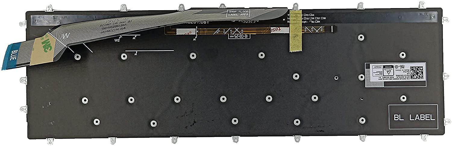 Replacement Keyboard for Dell G5 5500 5587 5590, G5 SE 5505, G7 7588 7590 7790, G3 3579 3779 3590 Series Game Laptop, Dell G5 5587 Replacement Keyboard with Blue Frame with Backlit US Layout