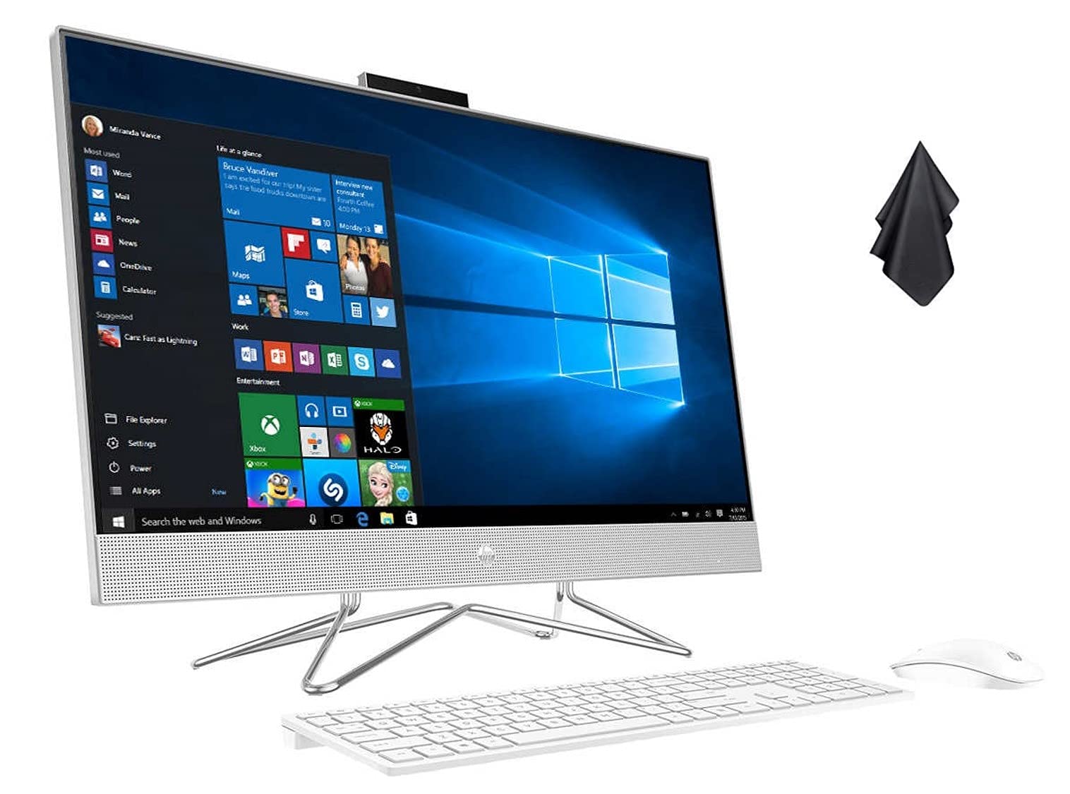 HP 2021 27 Pavilion All-in-One PC, 27" Full HD IPS Touchscreen, 11th Gen Intel i7-1165G7 Processor, 32 GB RAM, 1 TB PCIe SSD, WiFi, Webcam, Wireless Mouse and Keyboard, Win10 (Latest Model)