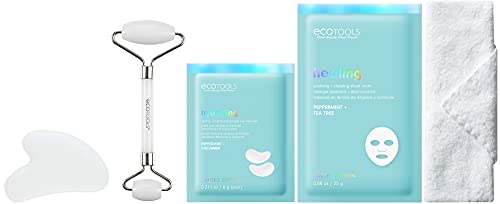 EcoTools Limited Edition Rise and Shine Skincare Kit, For Glowing Skin, 5 Piece Valentine's Day Gift Set, Gift For Wife, Spouse, Girlfriend, Significant Other, or Daughter