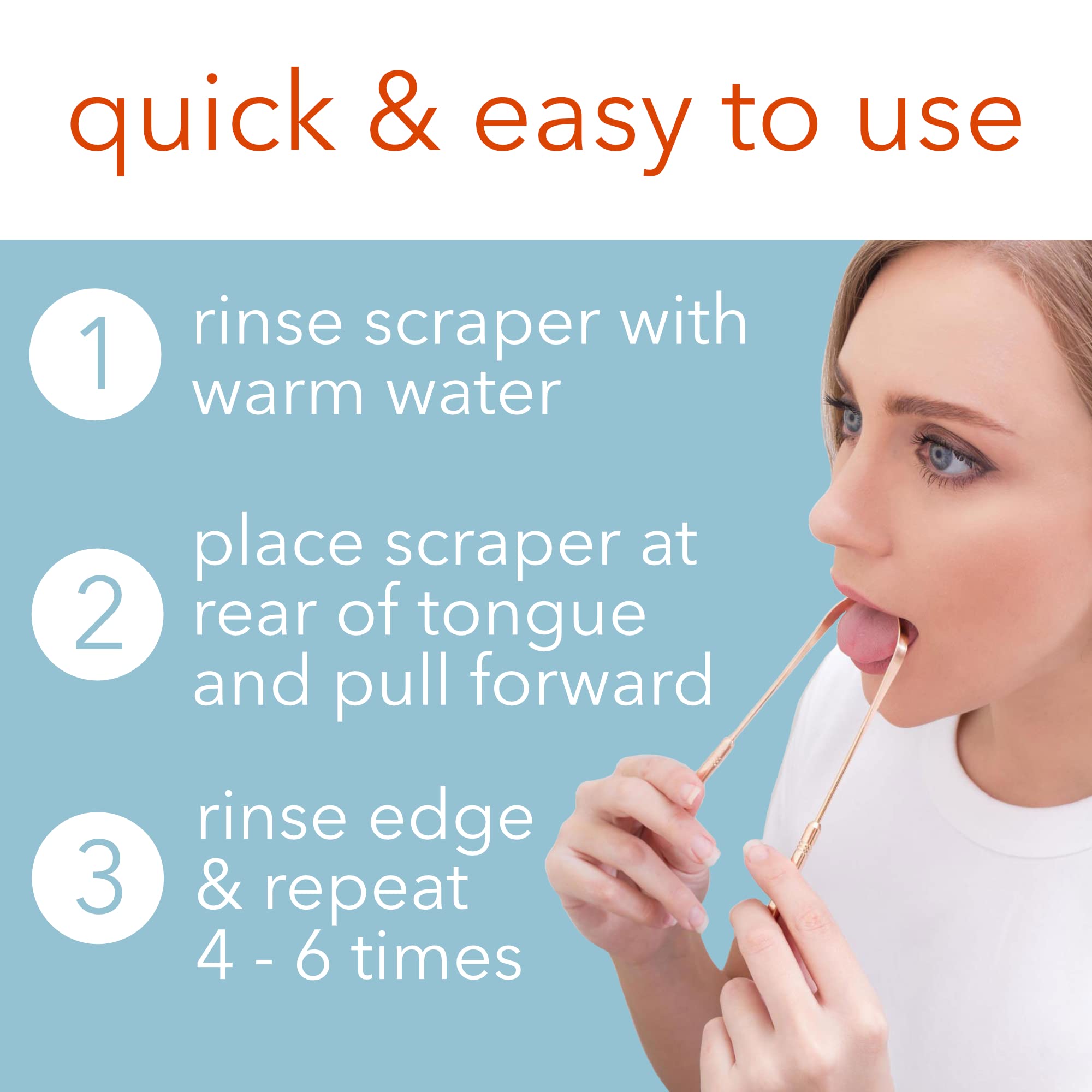 Bäst Tongue Scraper • 100% Copper (1 Pack) Premium Tongue Cleaner • Improve Oral Health • Ayurvedic Cleaning Tool